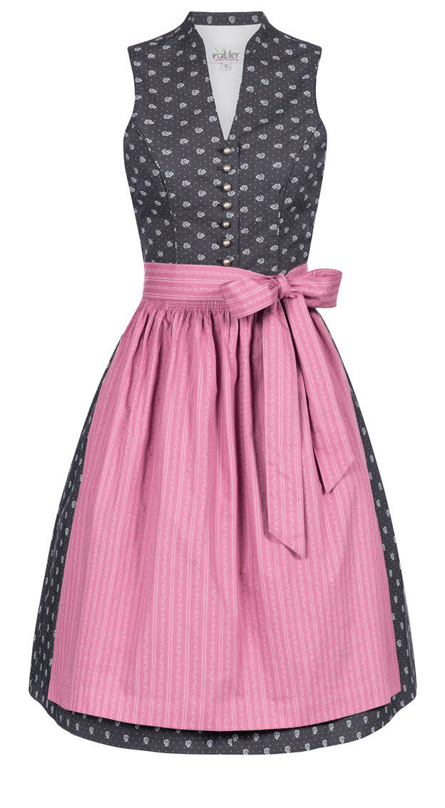Dirndl midi Rita in Grau von Nübler